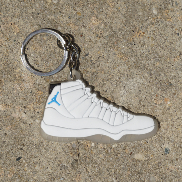 Accessories | Nike Jordan Retro 11 Columbia White Shoe Keychain | Poshmark